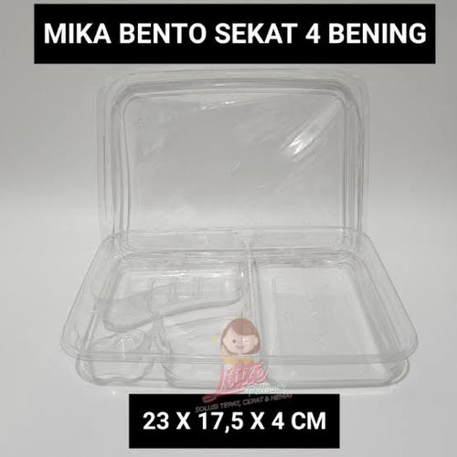 Jual (4s ben) Mika Bento Bintang Bening - Tray Bento - Box Bento ...