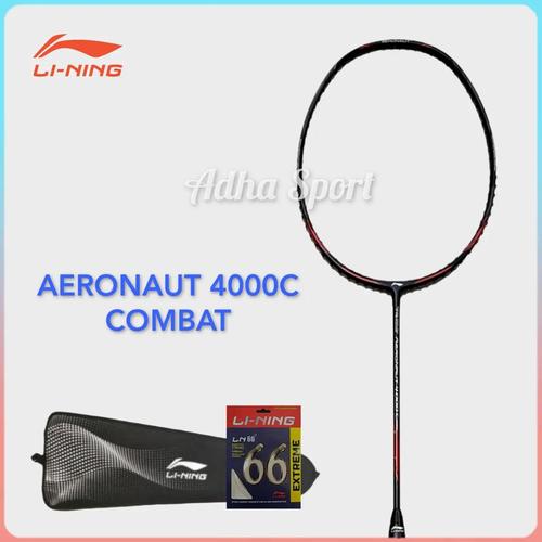 Jual Raket Lining Aeronaut 4000C / 4000 C Combat Black Red Original Li ...
