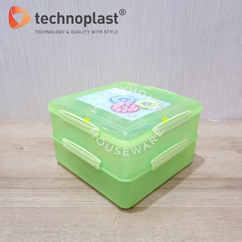 Jual Technoplast Gula Gula Big Box Food Container | Tempat Kue 3,3L 2 ...