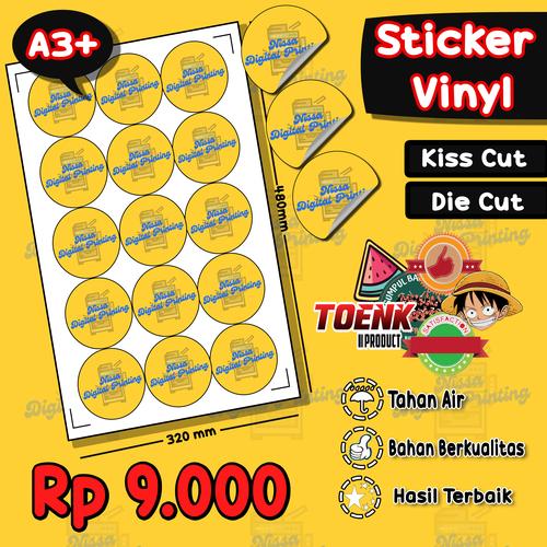 Jual PRINT CETAK STICKER VINYL A3+ KISS CUT ATAU DIE CUT Glossy ...