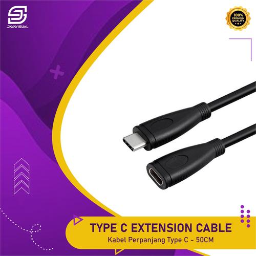 Jual USB Type C Extension Cable Male to Female 50CM Perpanjangan Type C ...