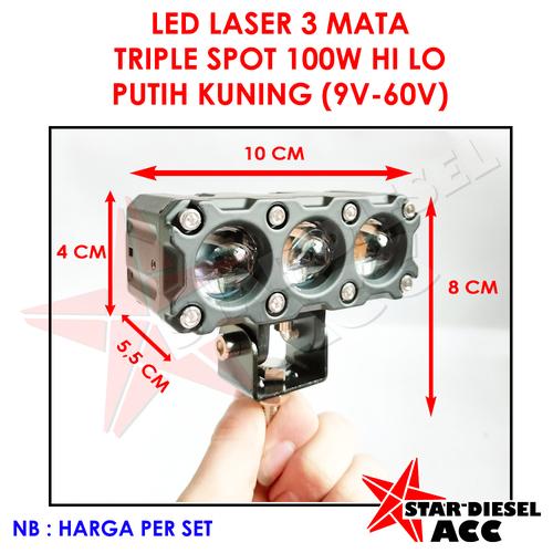 Jual LED LASER LED 3 MATA MINI PROJECTOR LASER LED MINI LASER TIGA MATA ...