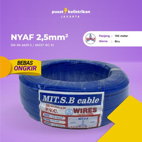 Jual Kabel Listrik Serabut Mitsuba NYAF 2.5mm 2,5mm 100METER - Biru ...