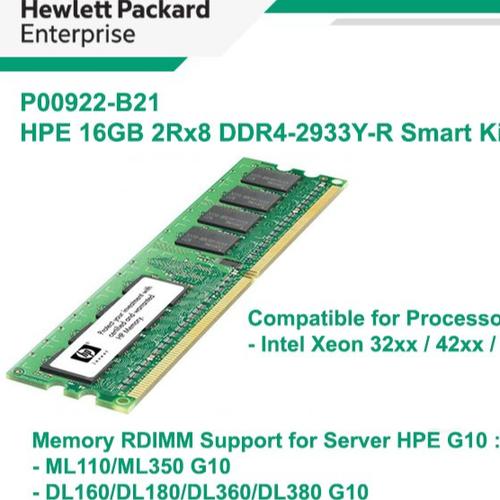 Jual Ram HPE 16GB (1x16GB) Dual Rank x8 DDR4-2933 P00922-B21 Ram Server HP - Jakarta Pusat ...
