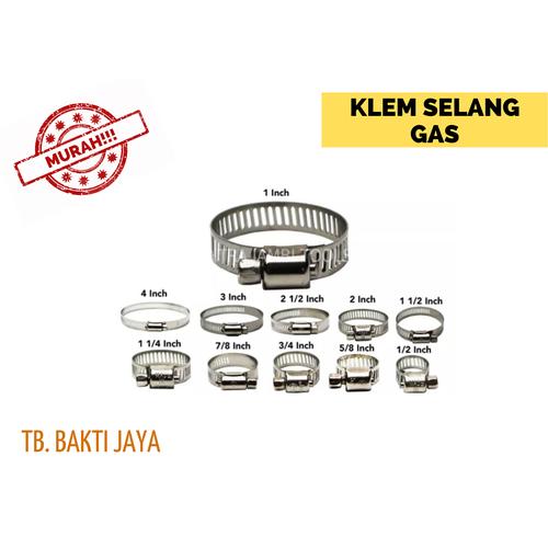 Jual Klem Selang/Hose clamp BERBAGAI UKURAN - 5/8 INCH - 1/2 inch ...