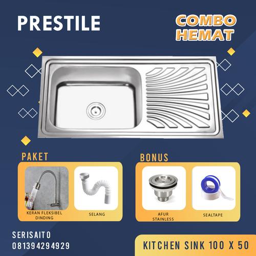Jual Paket Kitchen Sink 100x50 + Keran / Tempat Cuci Piring Kran Meja ...