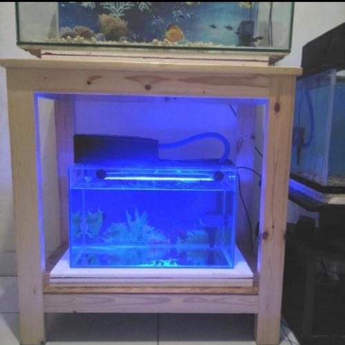 Jual meja akuarium minimalis bahan kayu jati belanda - Kota Tangerang ...