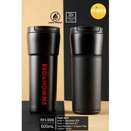 Promo Orinoco Coffee Cup Travel 500ML Vacuum Flask Tahan Panas Dingin RH-999 - Cocoa Brown ...