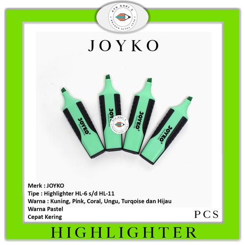 Jual JOYKO Highlighter PASTEL Series atau Penanda Pastel Seri [ 1 Buah ...