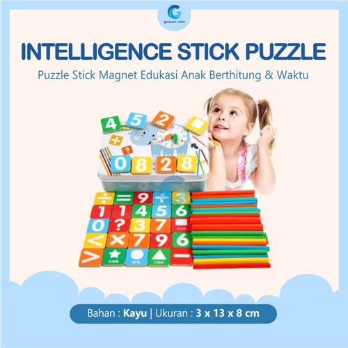Jual Intelligence Stick Puzzle Magnet Belajar Berhitung dan Waktu ...