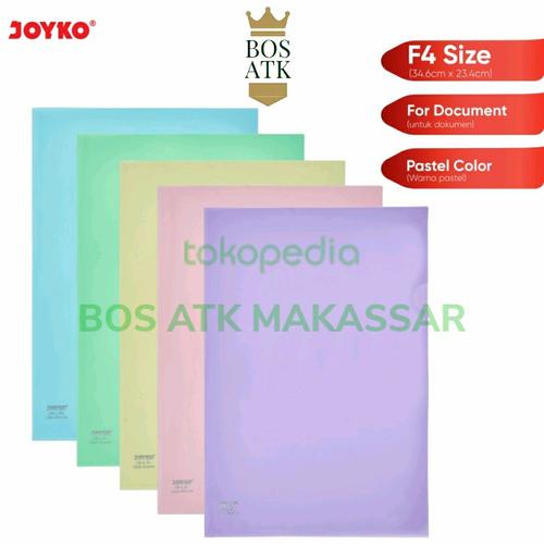 Jual [PACK ISI 12] MAP L JOYKO PASTEL / MAP WARNA PASTEL / CLEAR SLEEVE ...