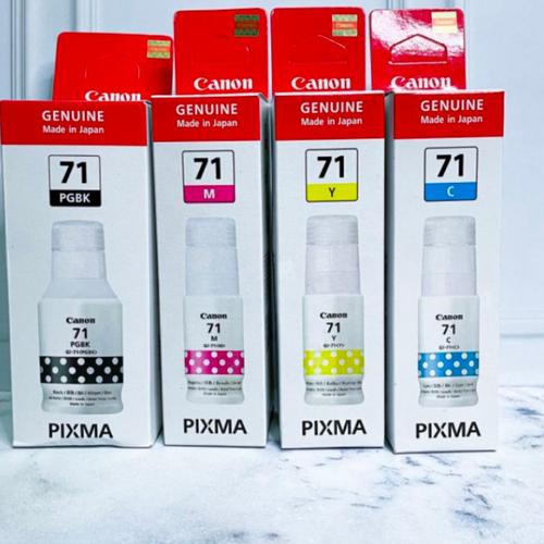 Jual 1Set 4 Pcs tinta canon ORI Gi 71 for printer G1020,G2020,G2021 ...