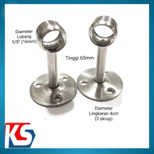 Jual Bracket Tembus Pipa Bulat 5/8 INCH / Pipe Support / Gantungan Pipa ...