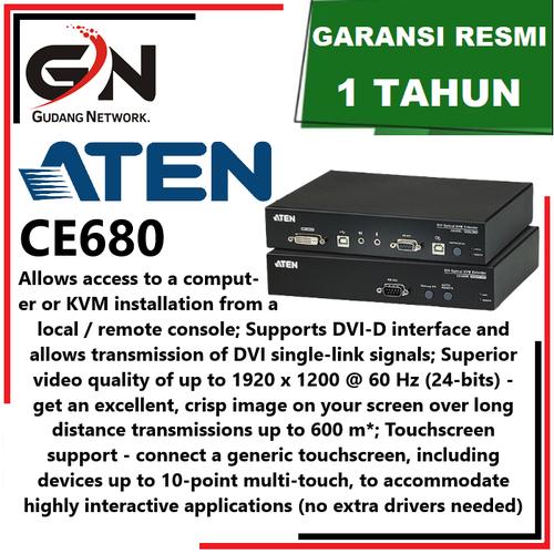 Jual ATEN CE680 USB DVI Optical KVM Extender (1920 x 1200@600m ...