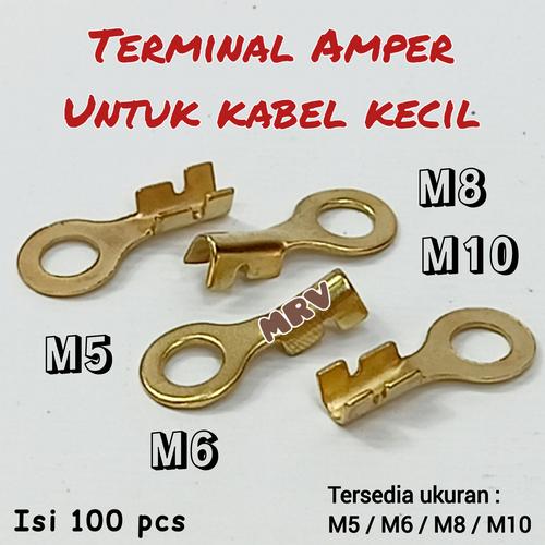 Jual (100 pcs) SKUN RING M5 M6 M8 M10 / TERMINAL AMPER KABEL KECIL - M6 ...