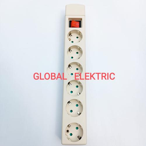 Jual stop kontak arde 3 4 5 6 lubang uticon saklar on off tanpa kabel - 6 lubang - Kota ...