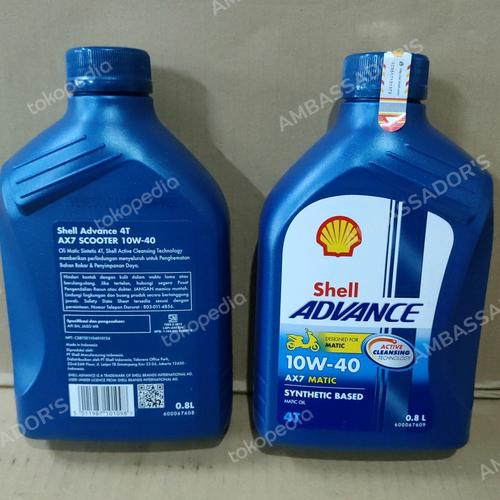 Jual OLI mesin motor matic shell advance ax7 matic / scooter 10/40 - 0 ...
