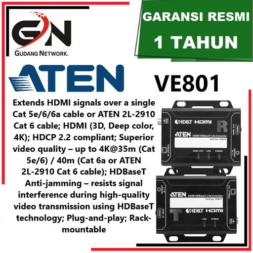 Jual ATEN VE801 HDMI HDBaseT-Lite Extender (4K@40m) (HDBaseT Class B ...