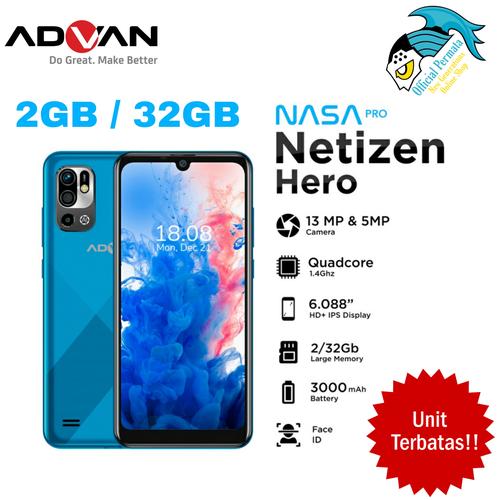 Jual Advan NASA Pro Netizen Hero Smartphone Android 2GB/32GB - Biru ...