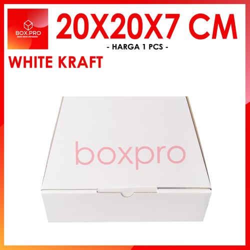 Jual Kardus PUTIH Dus uk 20x20x7 cm Die Cut Box Kotak Packing Aksesoris ...