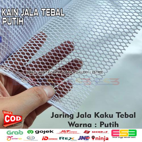 Jual Bahan Jala Tebal Kaku Kain Jaring Lapisan 100 x 150 cm Meteran ...