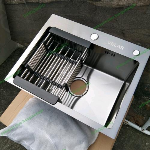 Jual kitchen sink velar 5040 Hitam/kitcen sink handmade 50x40x23cm ...