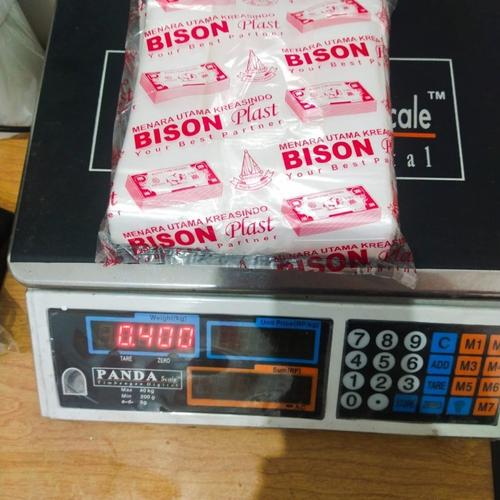 Jual Kantong plastik bening BISON @400gram / HD Bening BISON cover ...