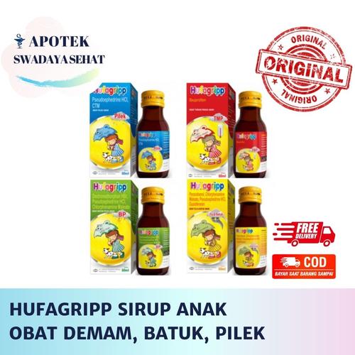 Jual HUFAGRIP SIRUP UNTUK ANAK 60ml Batuk , Pilek , Demam HUFAGRIPP ...