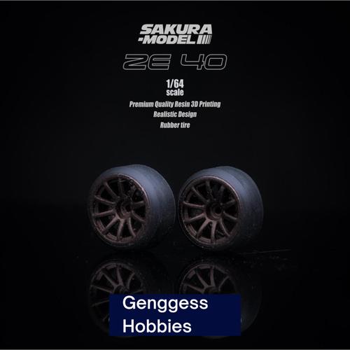 Jual Custom Wheels Sakura model Volk Racing ZE40 Ban Karet Hotwheels 1/ ...