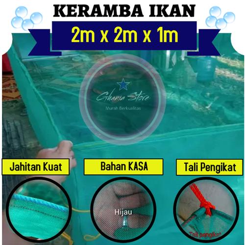 Jual Keramba Ikan Hapa Jaring Apung Karamba Bahan Kasa Ukuran 2m x 2m x ...