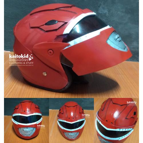 Jual Helm Motor POWER RANGERS Helm SNI RED RANGER MMPR bisa Custom ...