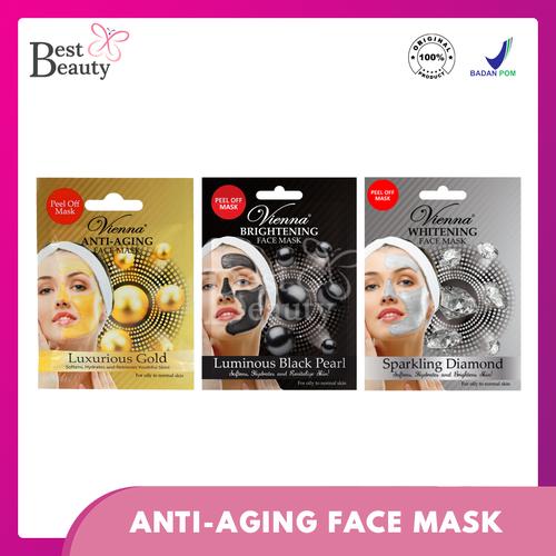 Promo VIENNA Peel Off Mask Whitening-Brightening- Anti Aging-1 Sacet ...