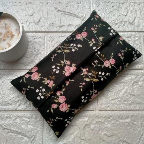 Jual tempat tisu travel tissue pouch pocket cover katun Jepang bunga ...