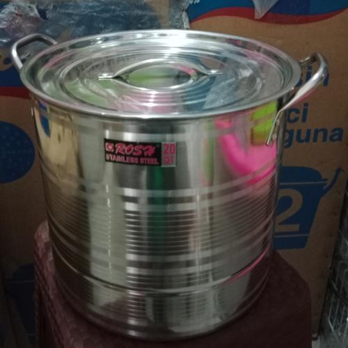 Jual dandang stenlis rosh 555/panci stenlis rosh 555 ukuran 5lt ...