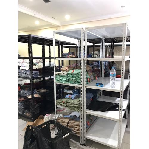 Jual Rak gudang ukuran 50x100x200 5 susun / rak barang / rak besi siku ...