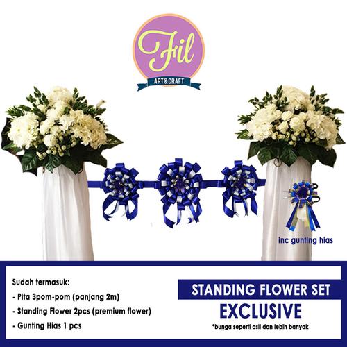 Jual Pita Peresmian / Gunting Pita / Pita Opening / Bunga Standing ...