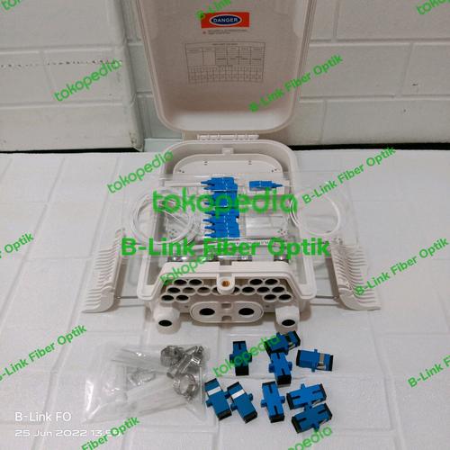 Jual odp mini 16 core / odp 24 core /odp kapsul lengkap spliter plc 1:8 ...