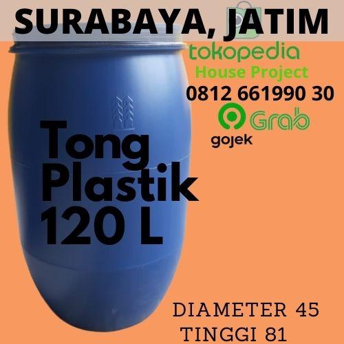 Jual Drum tong Air 120 L boga tutup hitam tebal tong tempat sampah ...