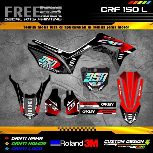 Jual DECAL CRF MERAH FULL BODY / DECAL CRF 150 L / DECAL CRF KEREN ...