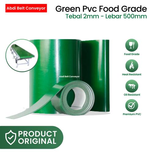 Jual Conveyor Belt Pvc Hijau 500 mm ( 2 mm ) Belt Conveyor Pvc Hijau ...