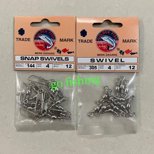 Jual Kili Kili Pancing Golden Fish Barrel Swivel 305 bungkusan - 10 ...