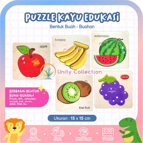 Jual Puzzle Kayu Aneka Buah / Puzzle Kayu 3D / Wooden Puzzle Mainan ...