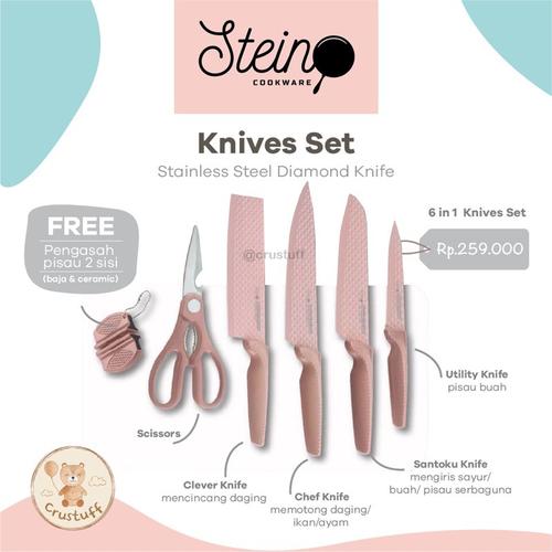 Jual pisau set Stein Cookware Diamond Knife Set (Pisau Dapur) - Kota ...