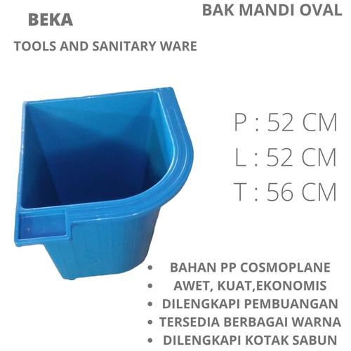 Jual bak mandi plastik dengan kotak sabun warna biru , hijau , merah ...