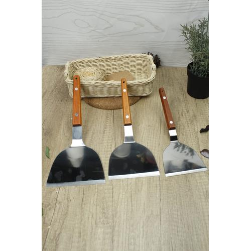 Jual Spatula Stainless Jepang teppanyaki martabak bbq sutil crepe ...