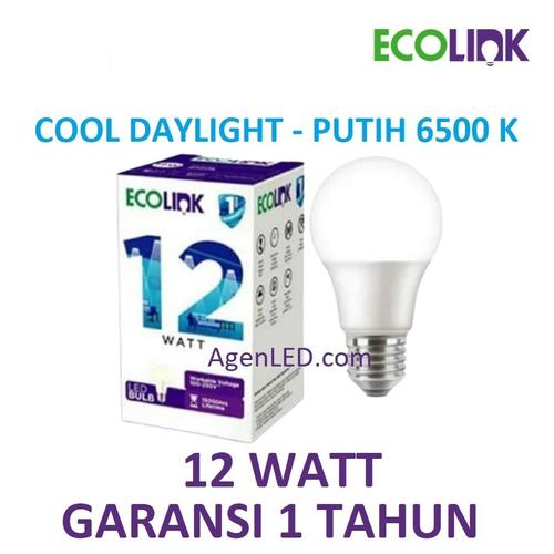 Jual ECOLINK Lampu LED 12W Bulb Bohlam 12 w watt 12watt putih white ...