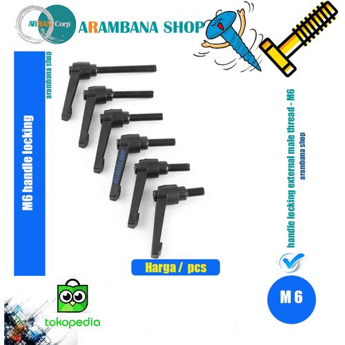 Jual Knob hex screws M6 handle locking external male thread - Kota ...