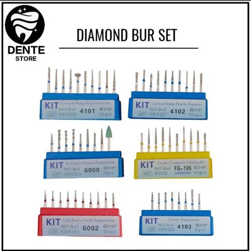 Jual DIAMOND BUR GIGI POLES & PREPARASI DENTAL SET KIT - 4102 - Kota ...