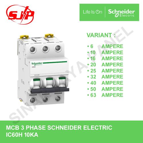 Jual MCB SCHNEIDER IC60H 10KA 3 PHASE 6A 10A 16A 20A 25A 32A 40A 50A 63A - 6A - Jakarta Pusat ...