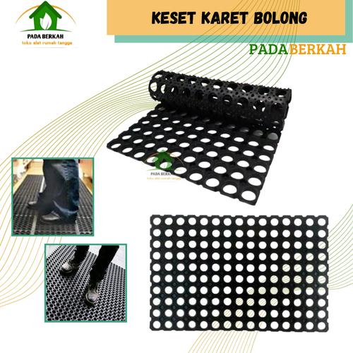 Jual Keset Bolong Kamar Mandi Anti Slip Rubber Mat Karpet Hitam Bolong ...